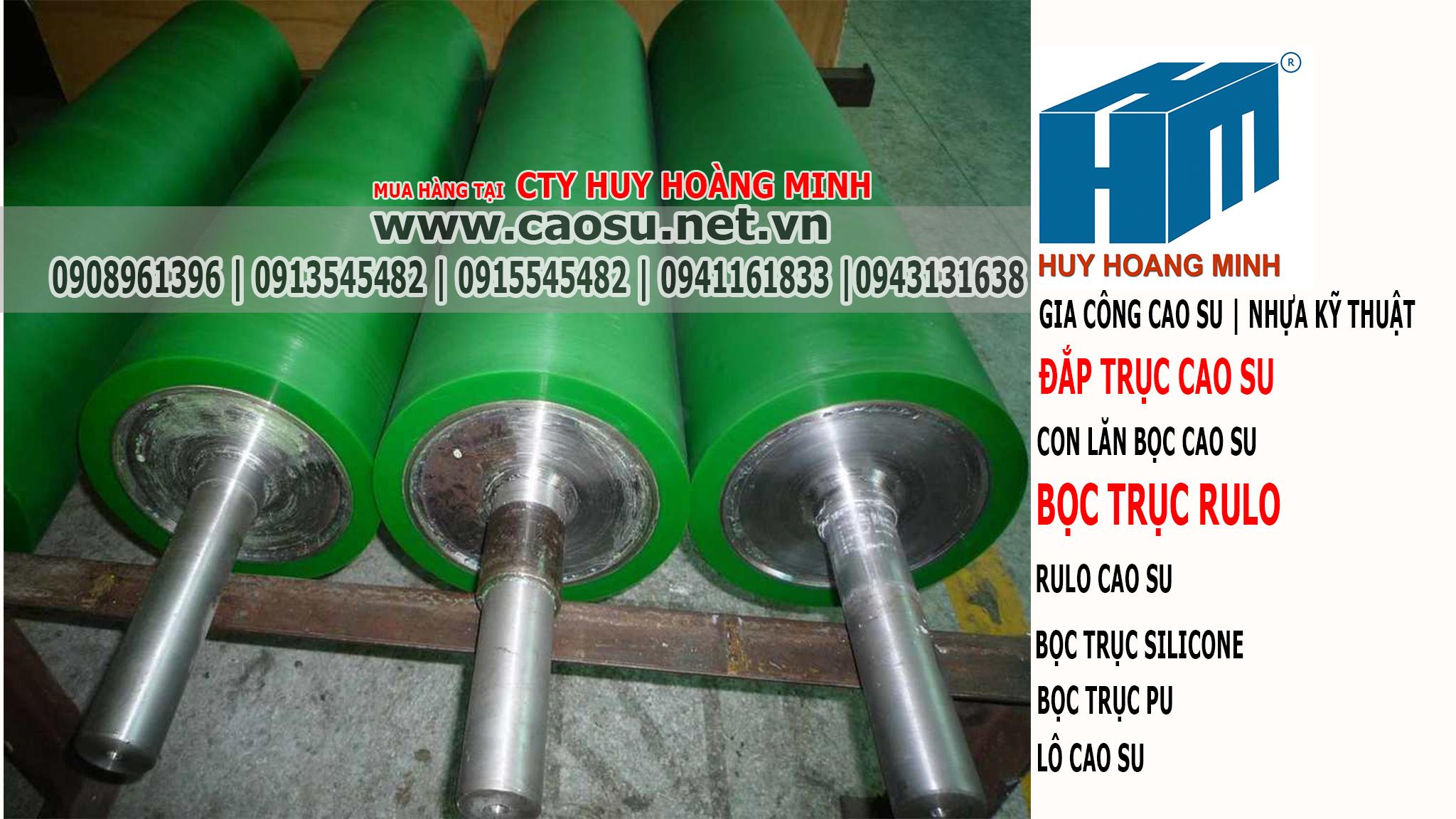 Đắp trục Rulo bằng Cao su, Pu, Silicone