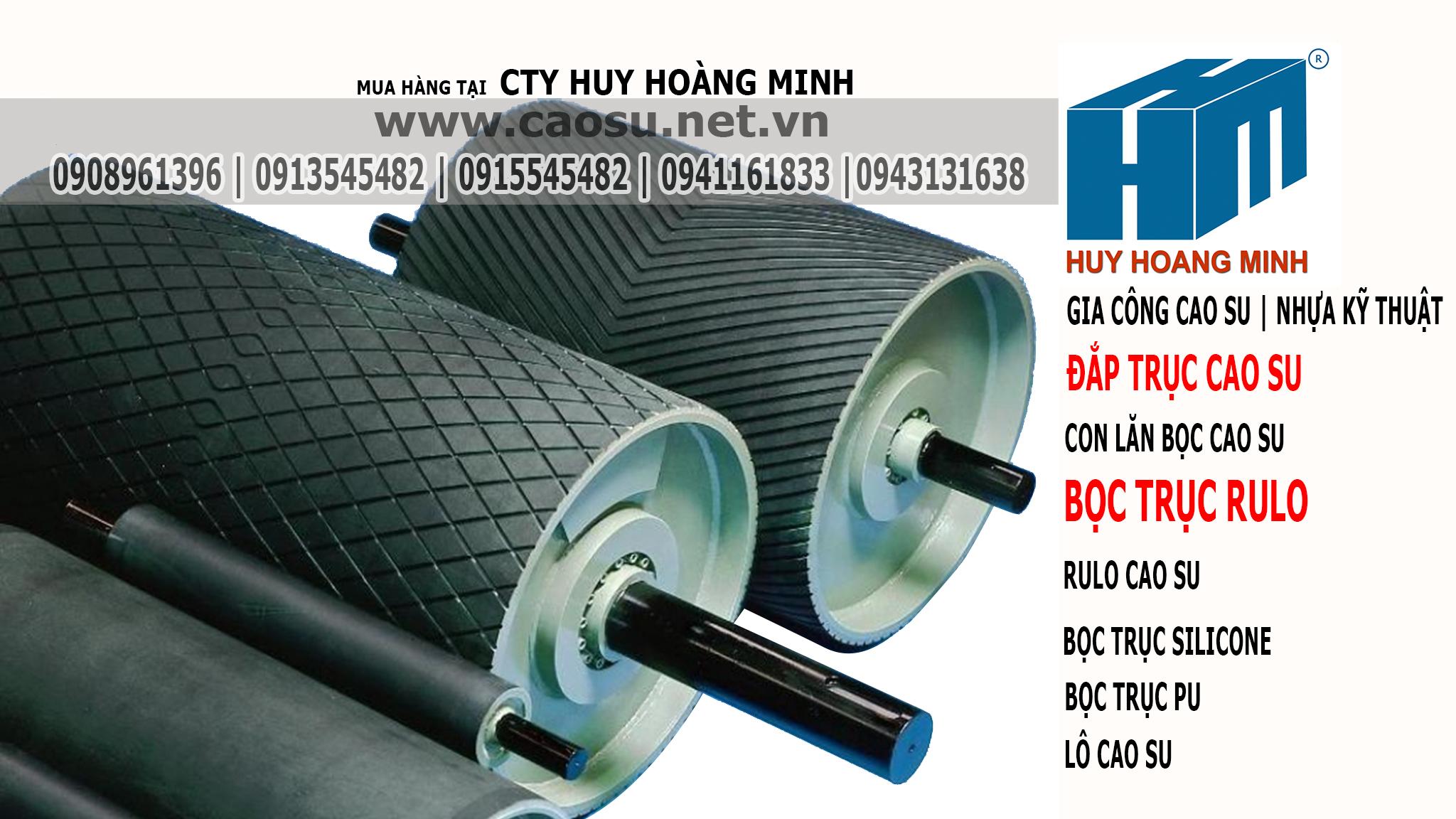 Đắp trục Rulo bằng Cao su, Pu, Silicone